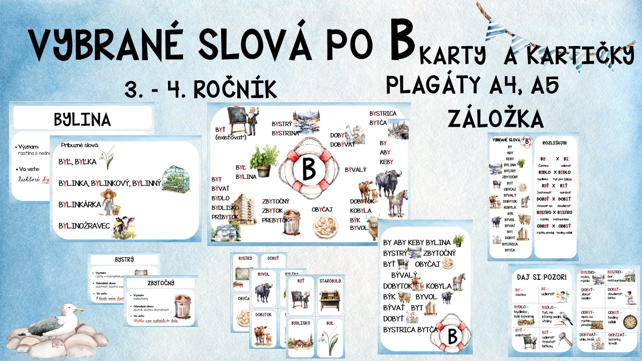 Vybrané slová po B pre námorníkov (pomôcka) - Slovenský Jazyk | UčiteliaUčiteľom.sk